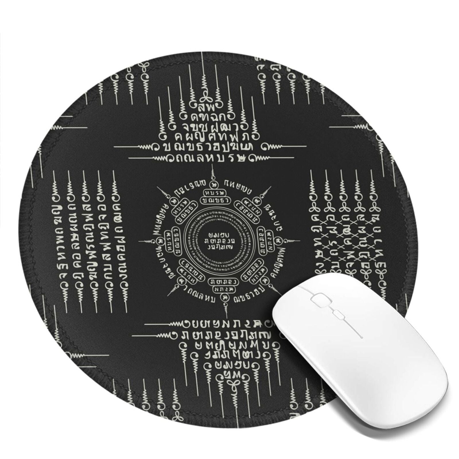 Mouse Pad Small Round Mousepad Non-Slip Rubber Base for Office Desk ...