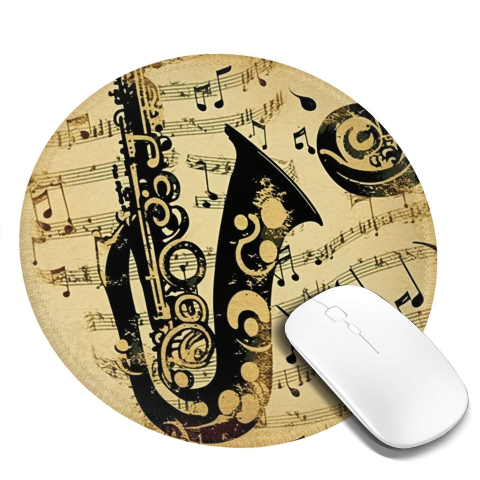 Mouse Pad Small Round Mousepad Non-Slip Rubber Base for Office Desk ...