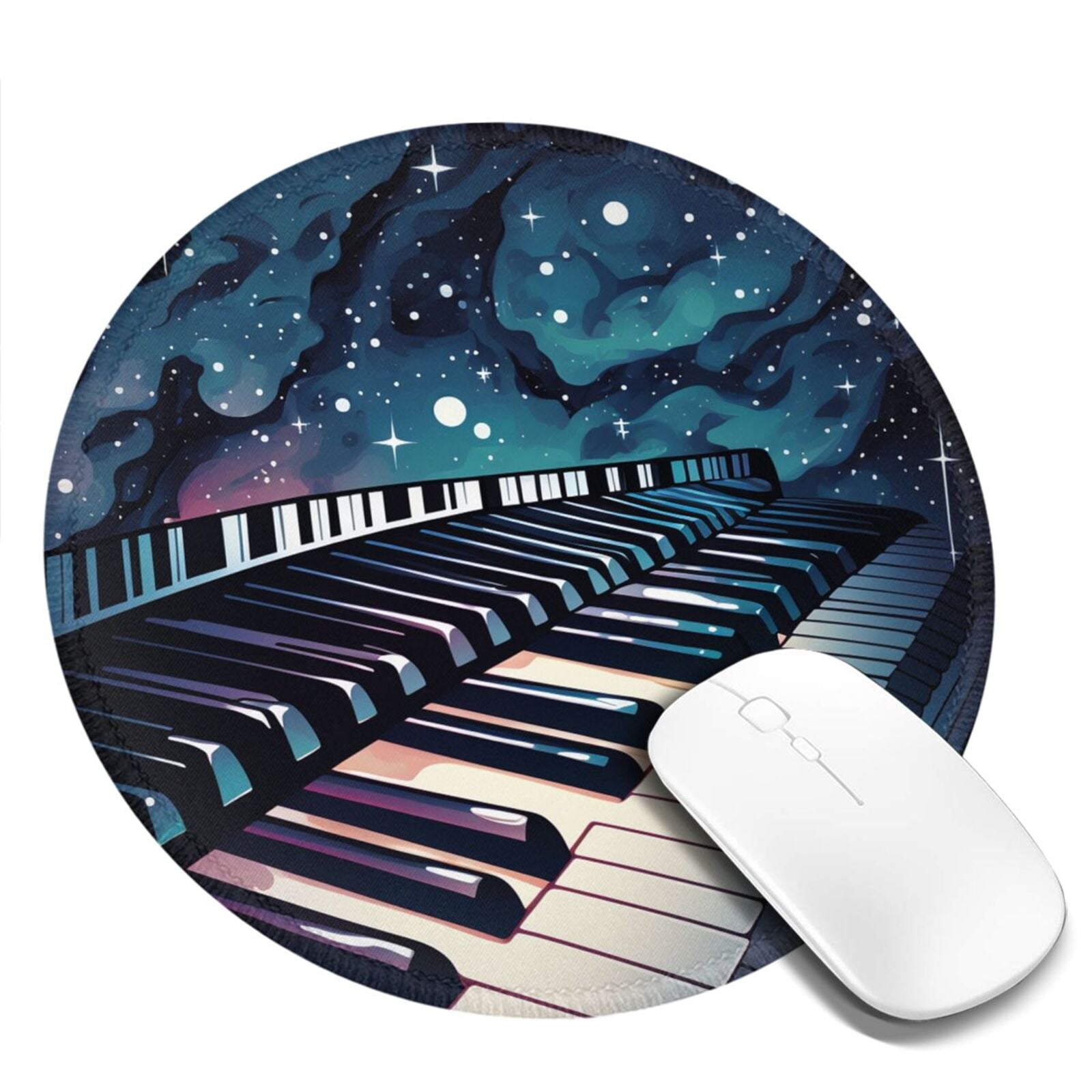 Mouse Pad Small Round Mousepad Non-Slip Rubber Base for Office Desk ...