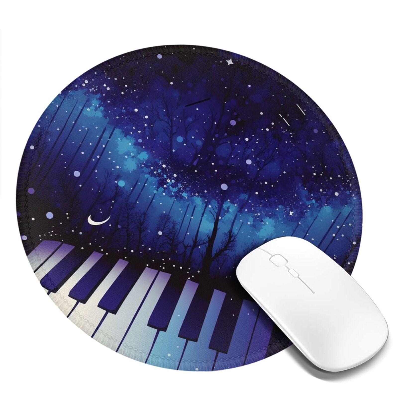 Mouse Pad Small Round Mousepad Non-Slip Rubber Base for Office Desk ...