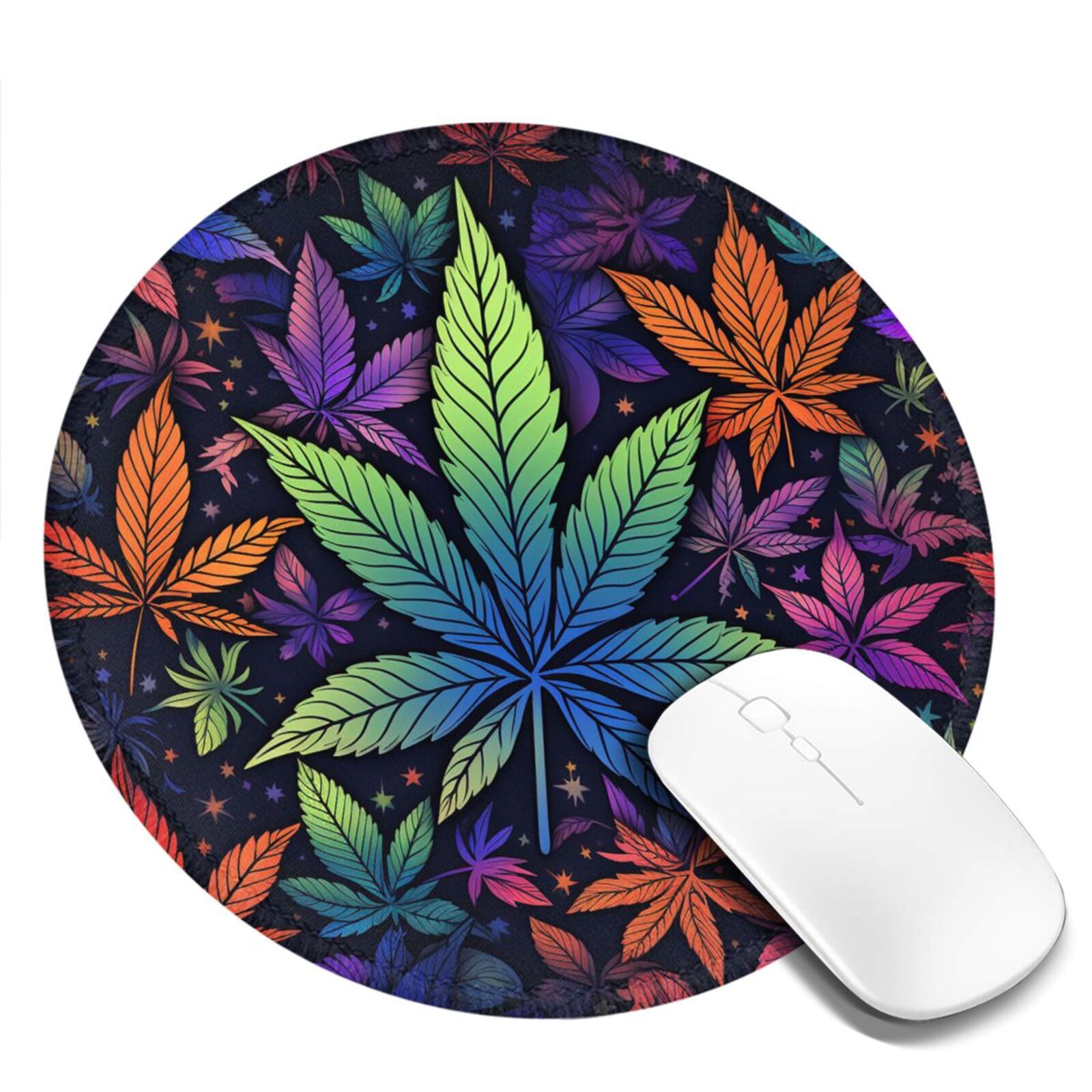 Mouse Pad Small Round Mousepad Non-Slip Rubber Base for Office Desk ...