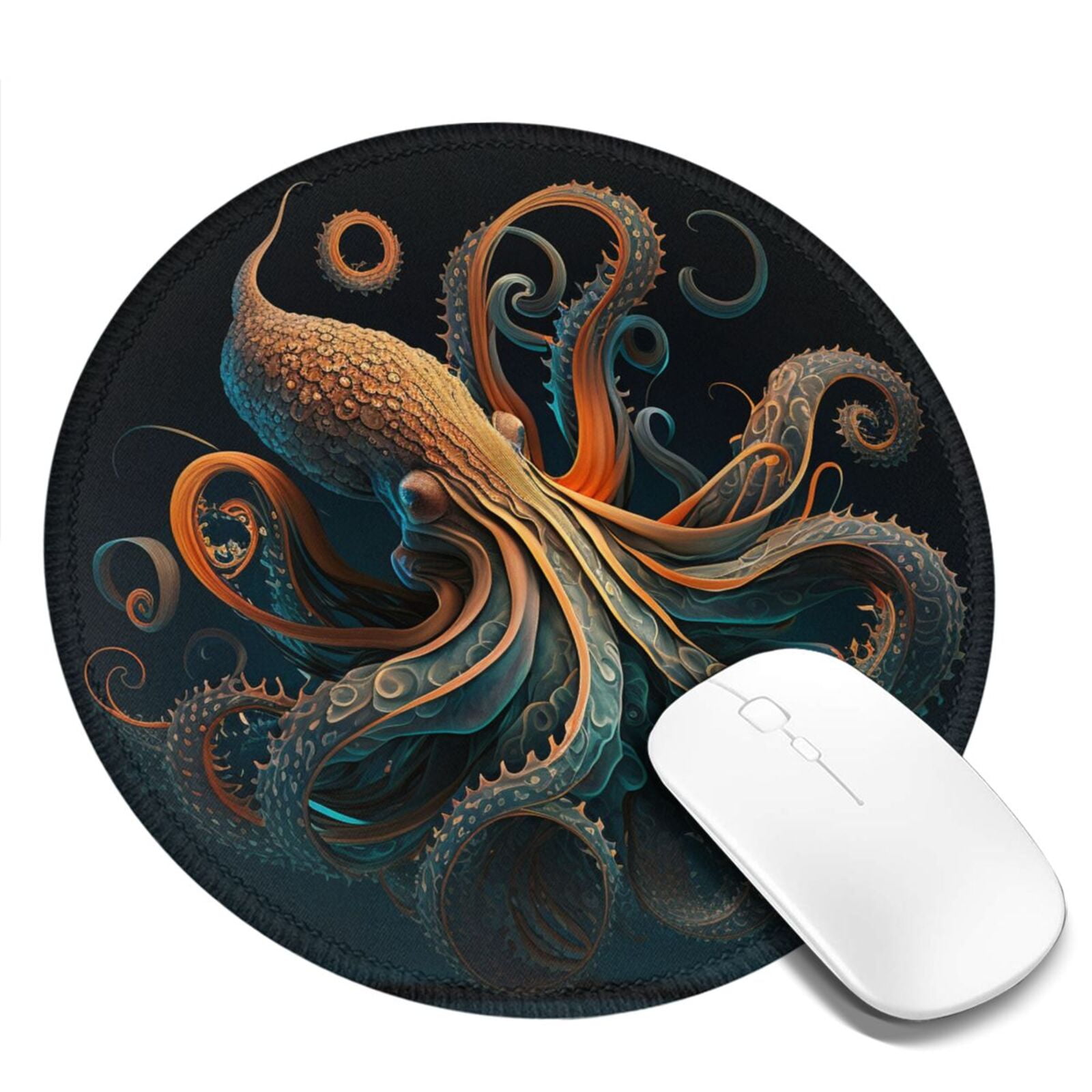 Mouse Pad Small Round Mousepad Non-Slip Rubber Base for Office Desk ...