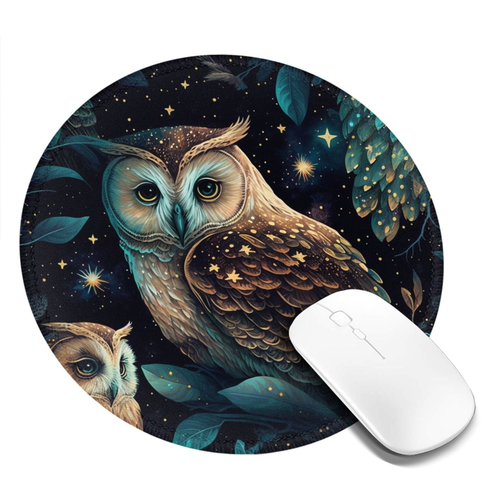 Mouse Pad Small Round Mousepad Non-Slip Rubber Base for Office Desk ...