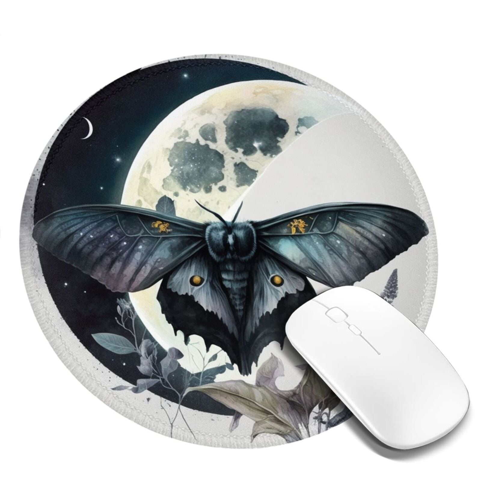 Mouse Pad Small Round Mousepad Non-Slip Rubber Base for Office Desk ...