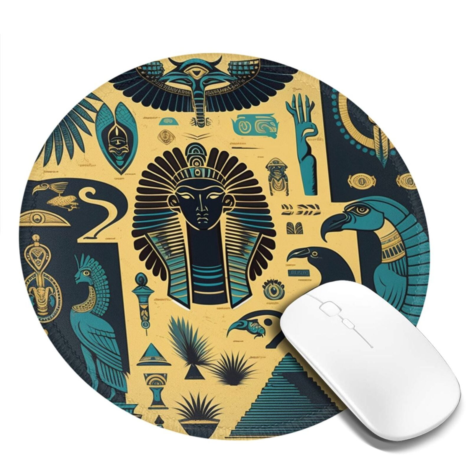 Mouse Pad Small Round Mousepad Non-Slip Rubber Base for Office Desk ...