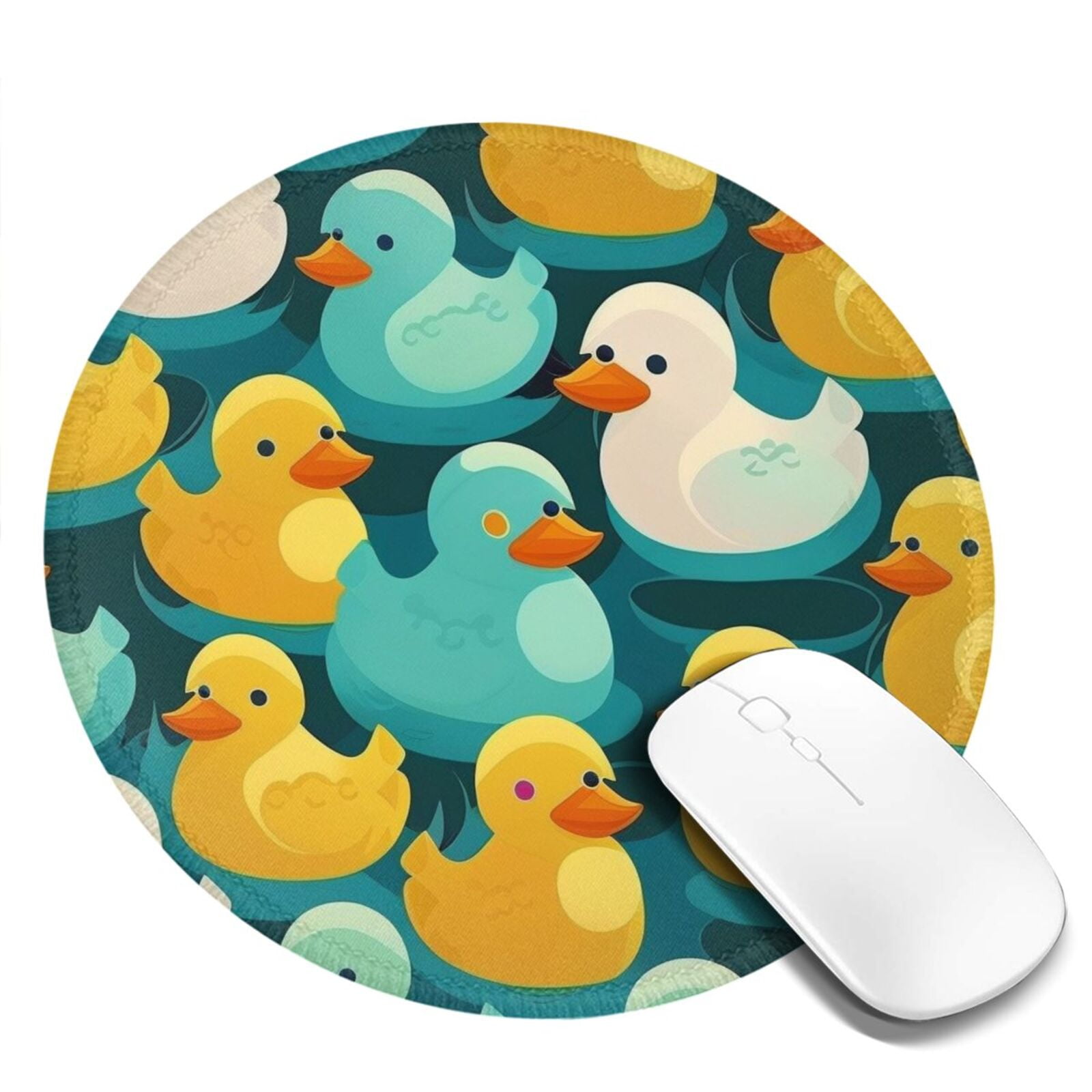 Mouse Pad Small Round Mousepad Non-Slip Rubber Base for Office Desk ...