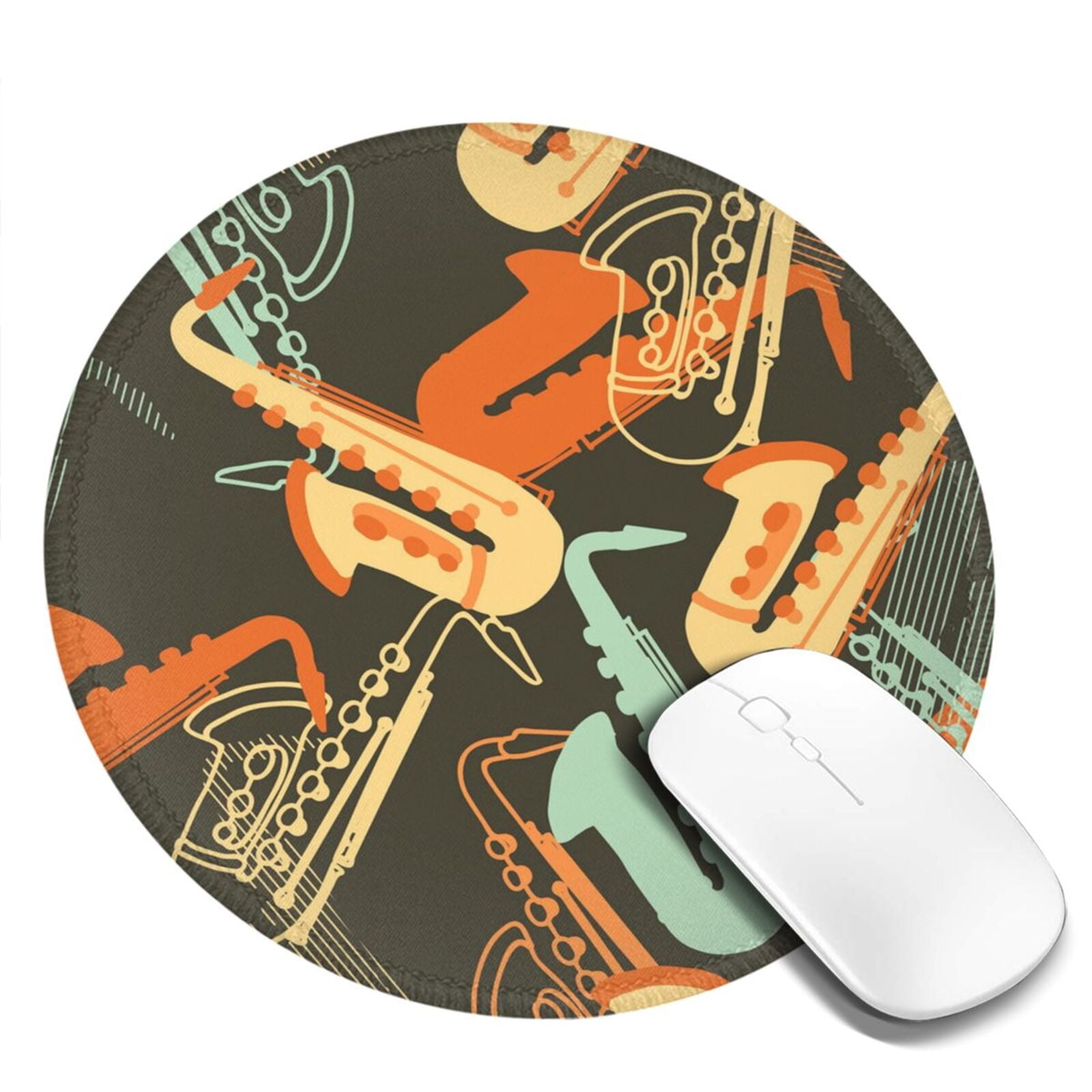 Mouse Pad Small Round Mousepad Non-Slip Rubber Base for Office Desk ...