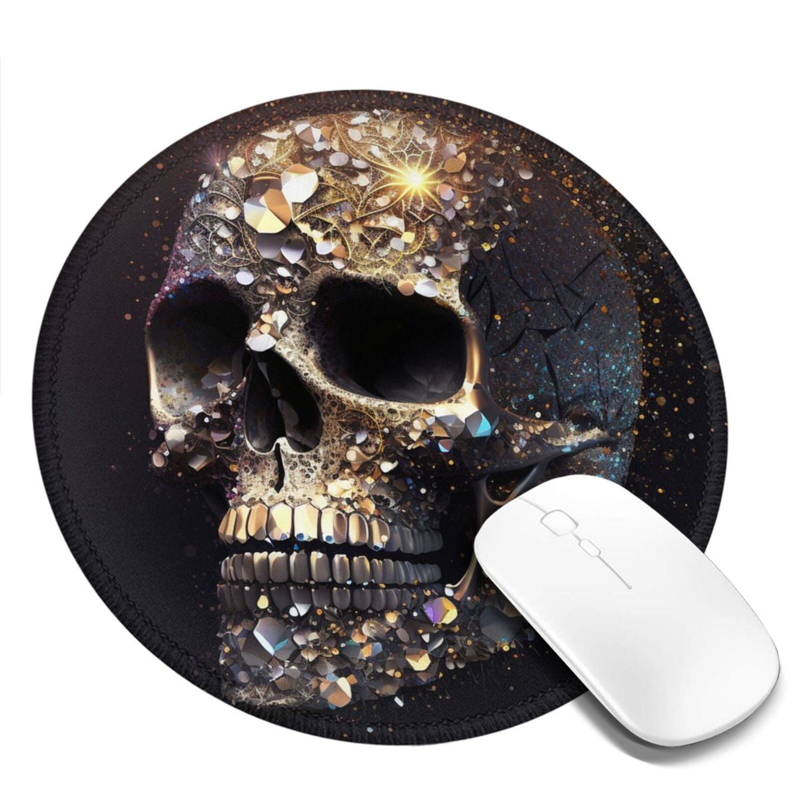 Mouse Pad Small Round Mousepad Non-Slip Rubber Base for Office Desk ...