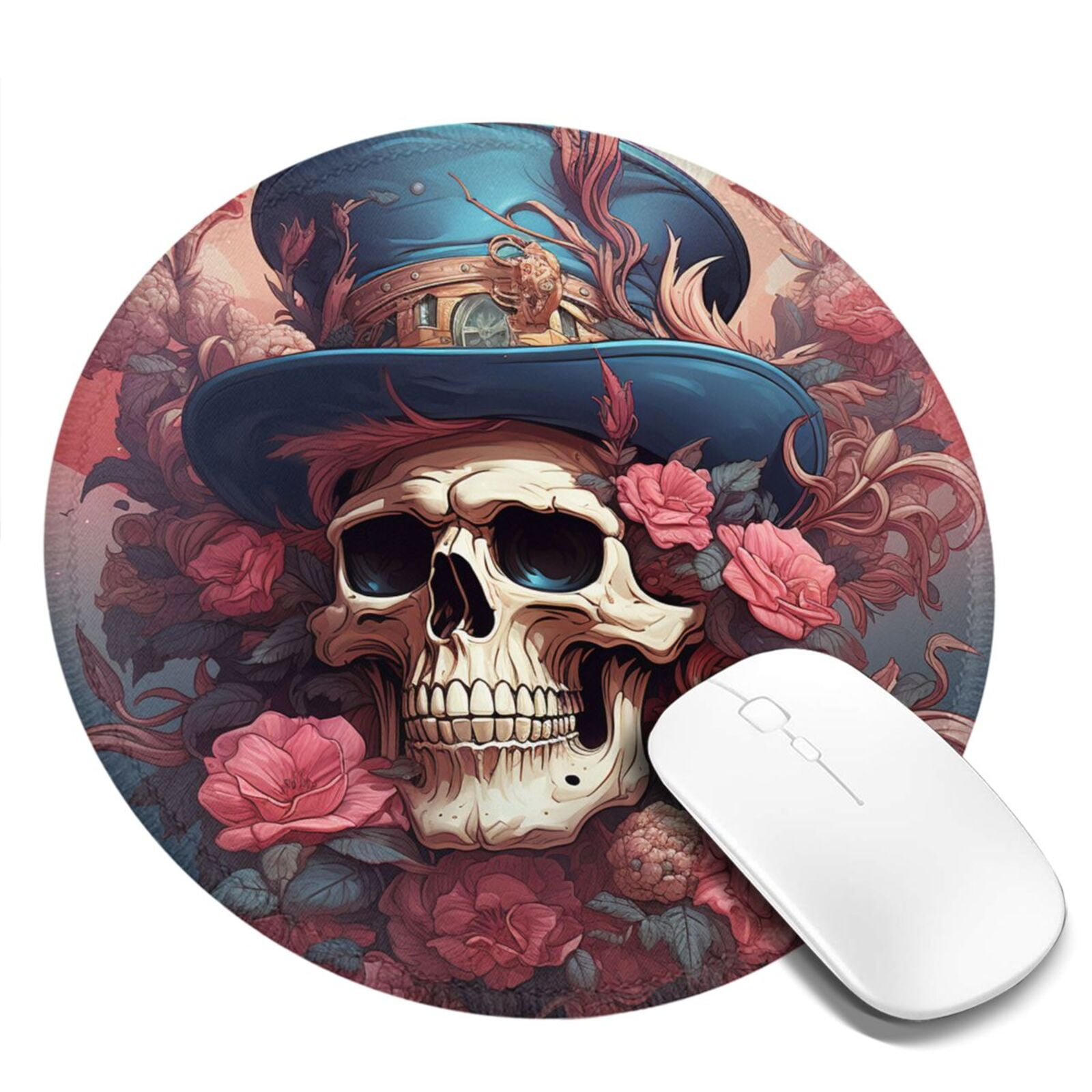 Mouse Pad Small Round Mousepad Non-Slip Rubber Base for Office Desk ...