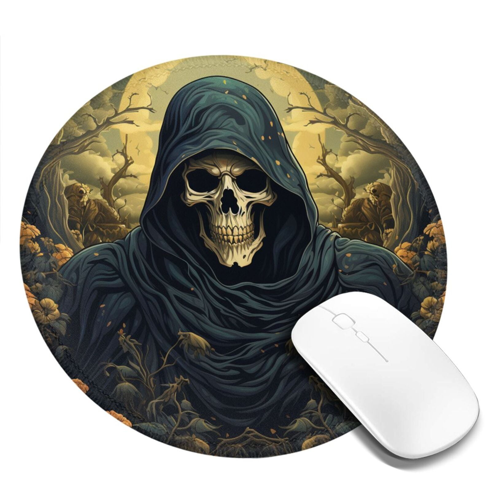 Mouse Pad Small Round Mousepad Non-Slip Rubber Base for Office Desk ...