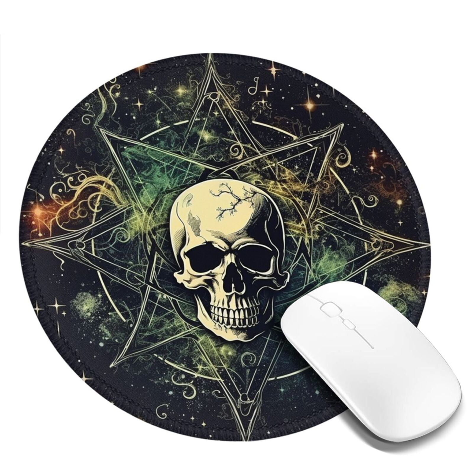 Mouse Pad Small Round Mousepad Non-Slip Rubber Base for Office Desk ...