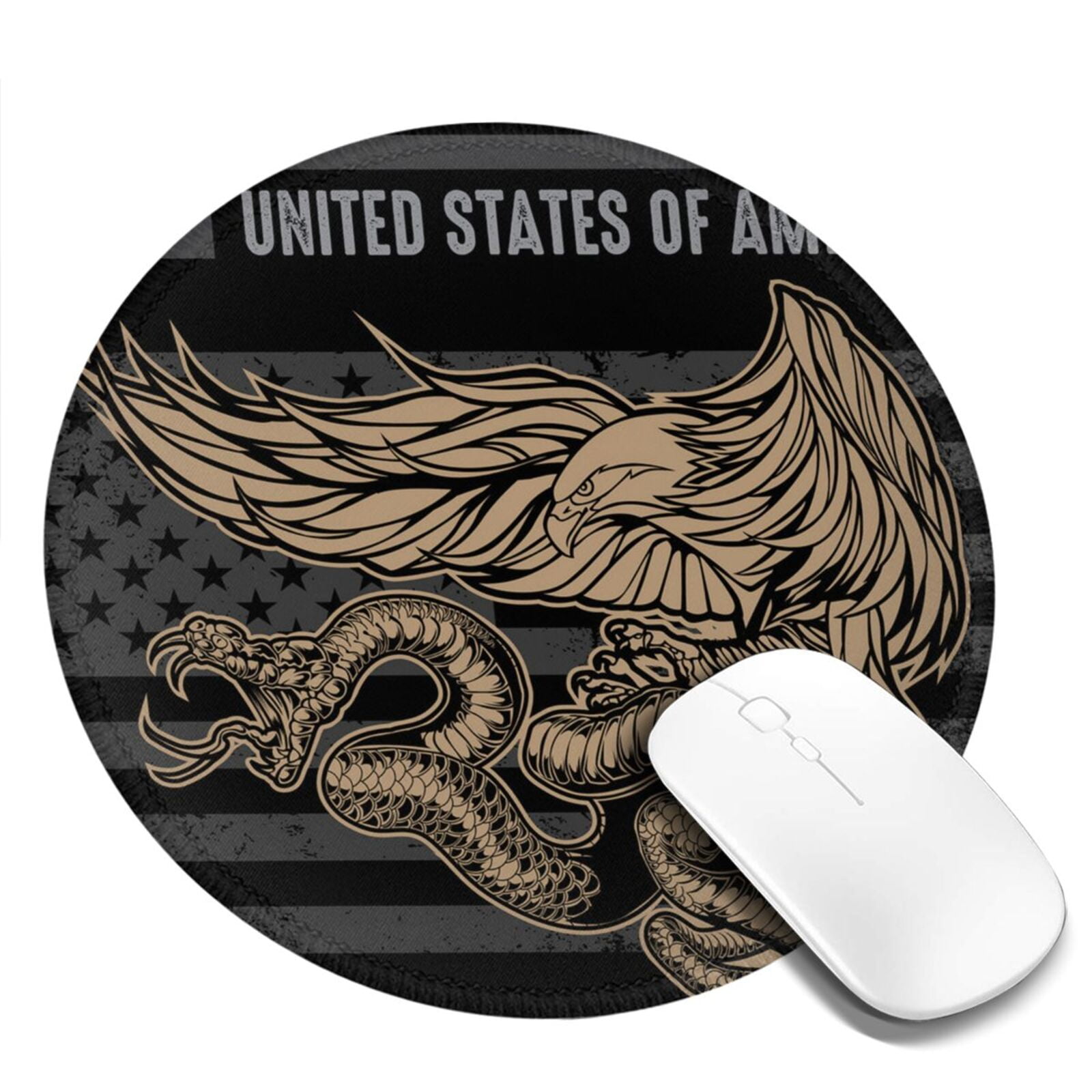Mouse Pad Small Round Mousepad Non-Slip Rubber Base for Office Desk ...