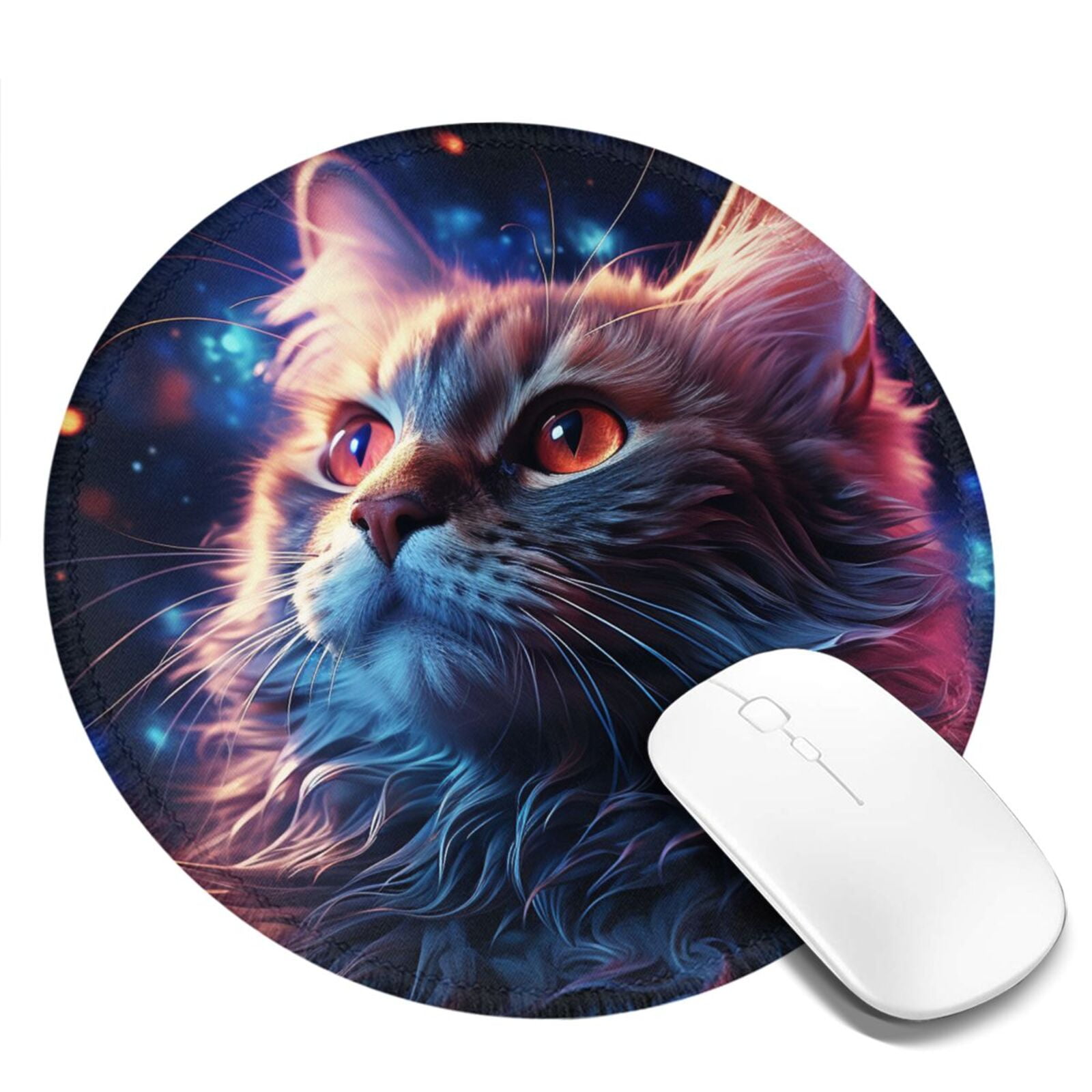 Mouse Pad Small Round Mousepad Non-Slip Rubber Base for Office Desk ...
