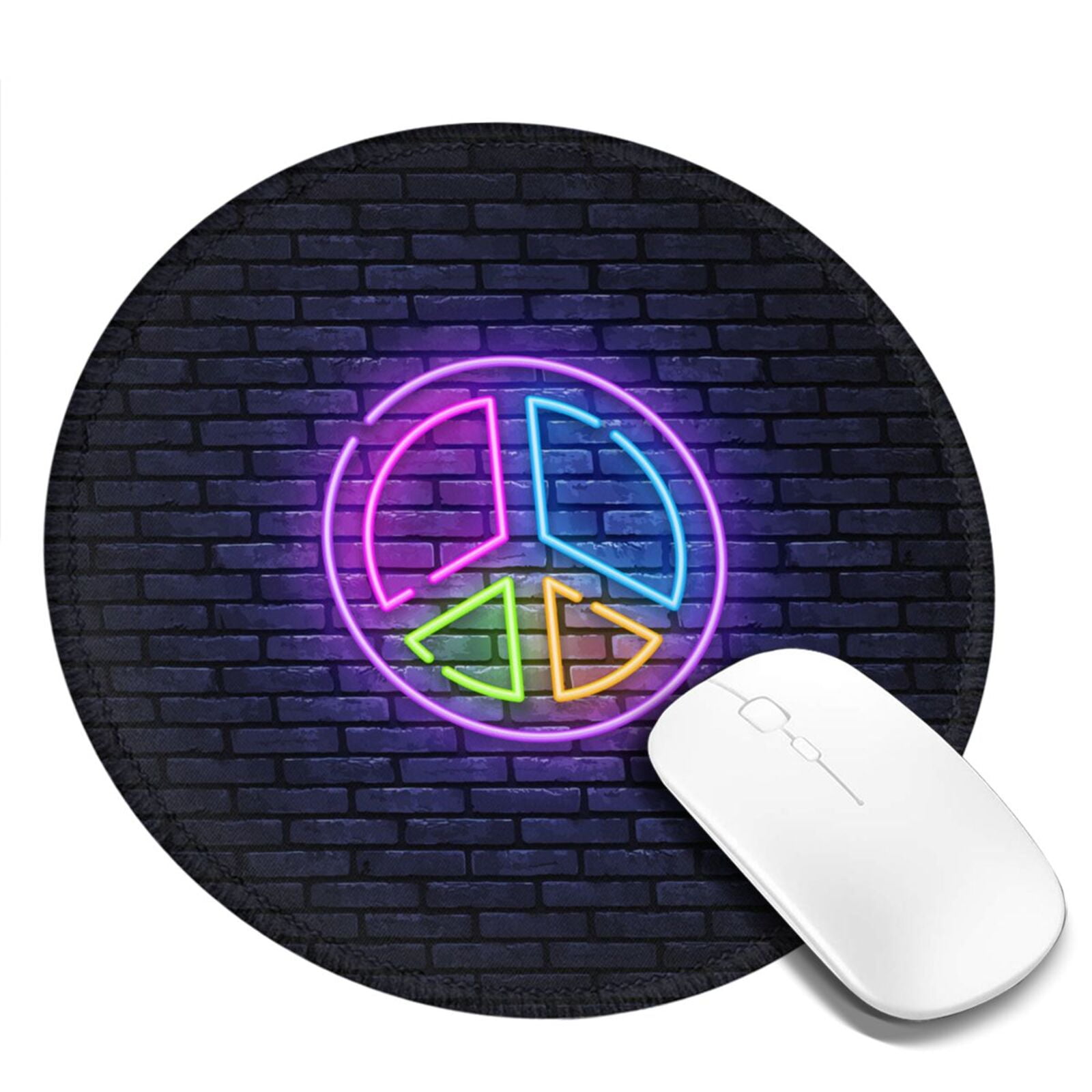 Mouse Pad Small Round Mousepad Non-Slip Rubber Base for Office Desk ...