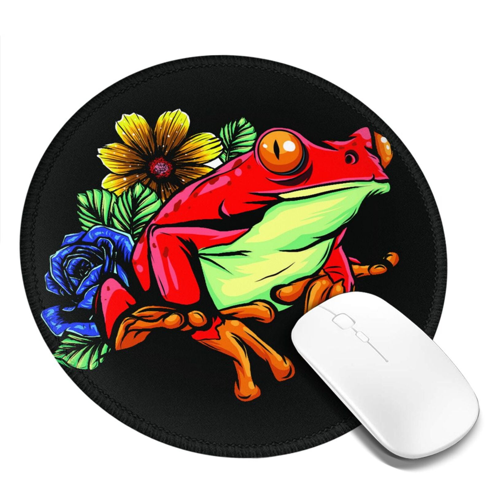 Mouse Pad Small Round Mousepad Non-Slip Rubber Base for Office Desk ...