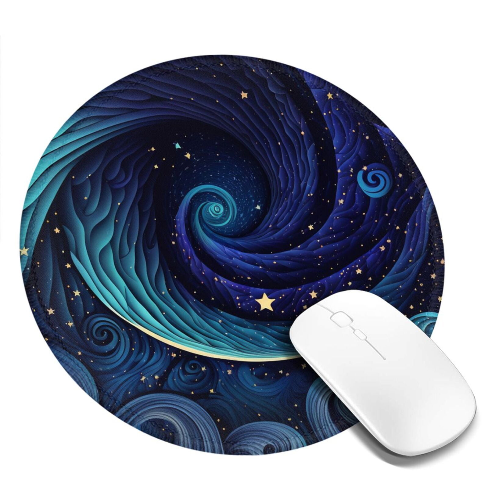 Mouse Pad Small Round Mousepad Non-Slip Rubber Base for Office Desk ...