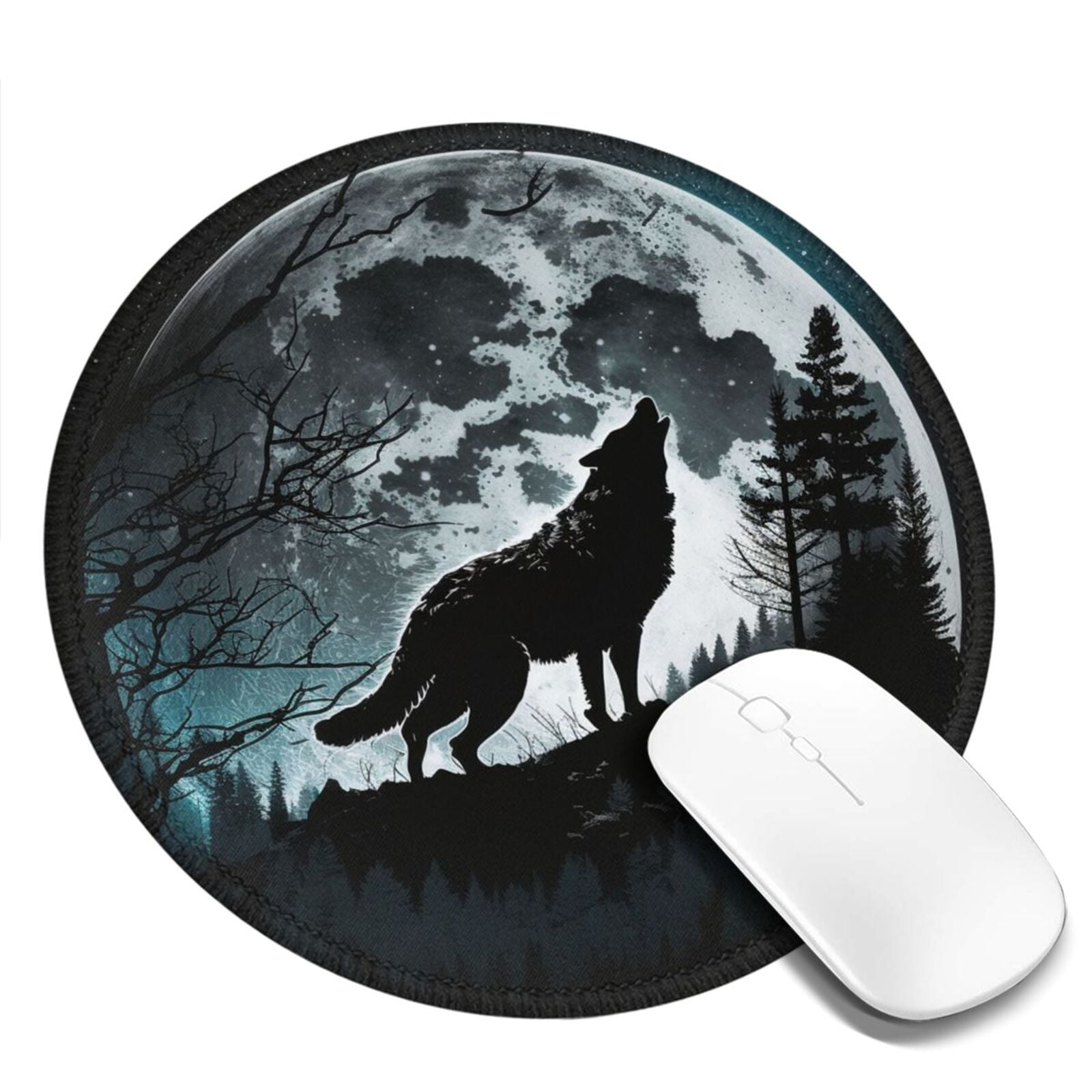 Mouse Pad Small Round Mousepad Non-Slip Rubber Base for Office Desk ...