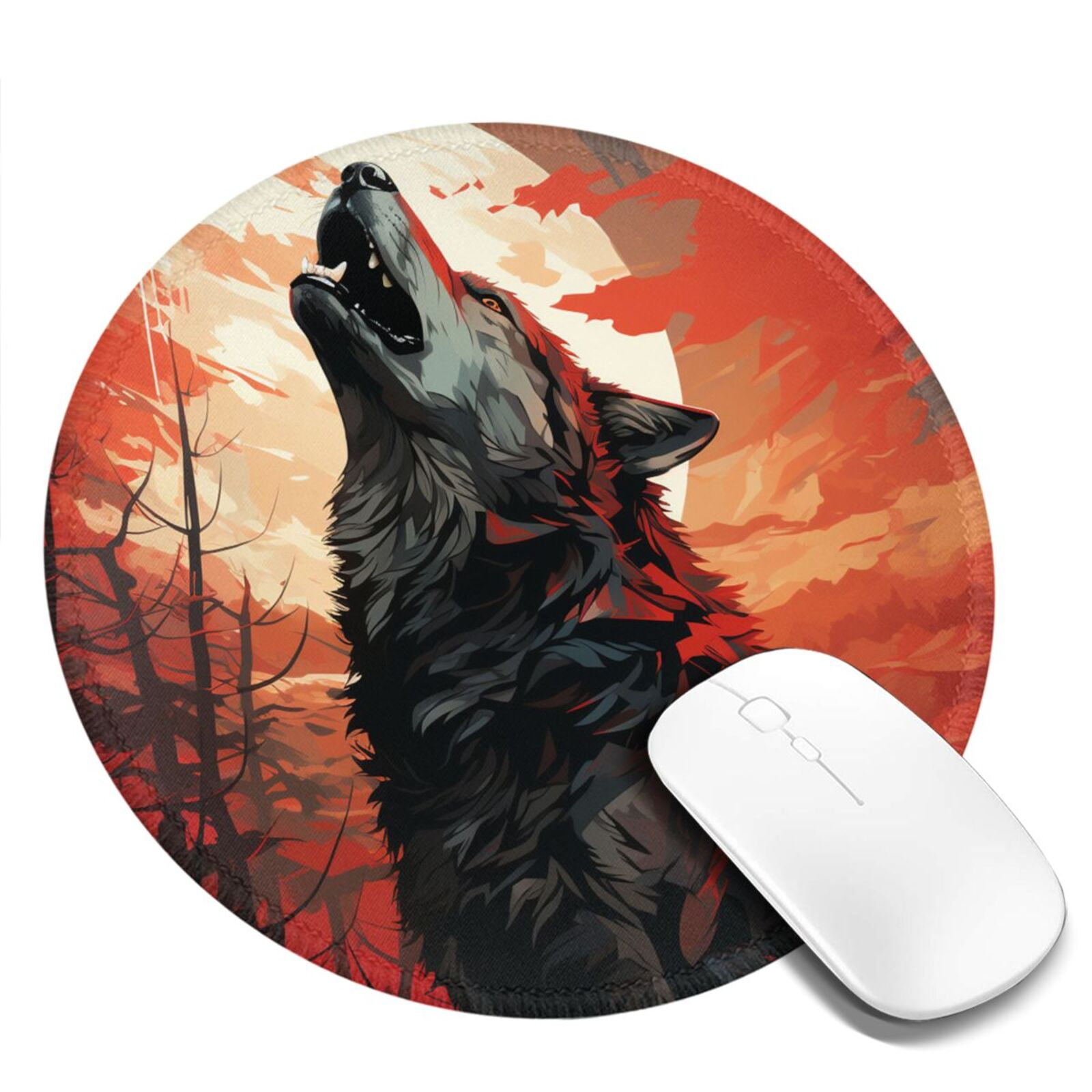 Mouse Pad Small Round Mousepad Non-Slip Rubber Base for Office Desk ...
