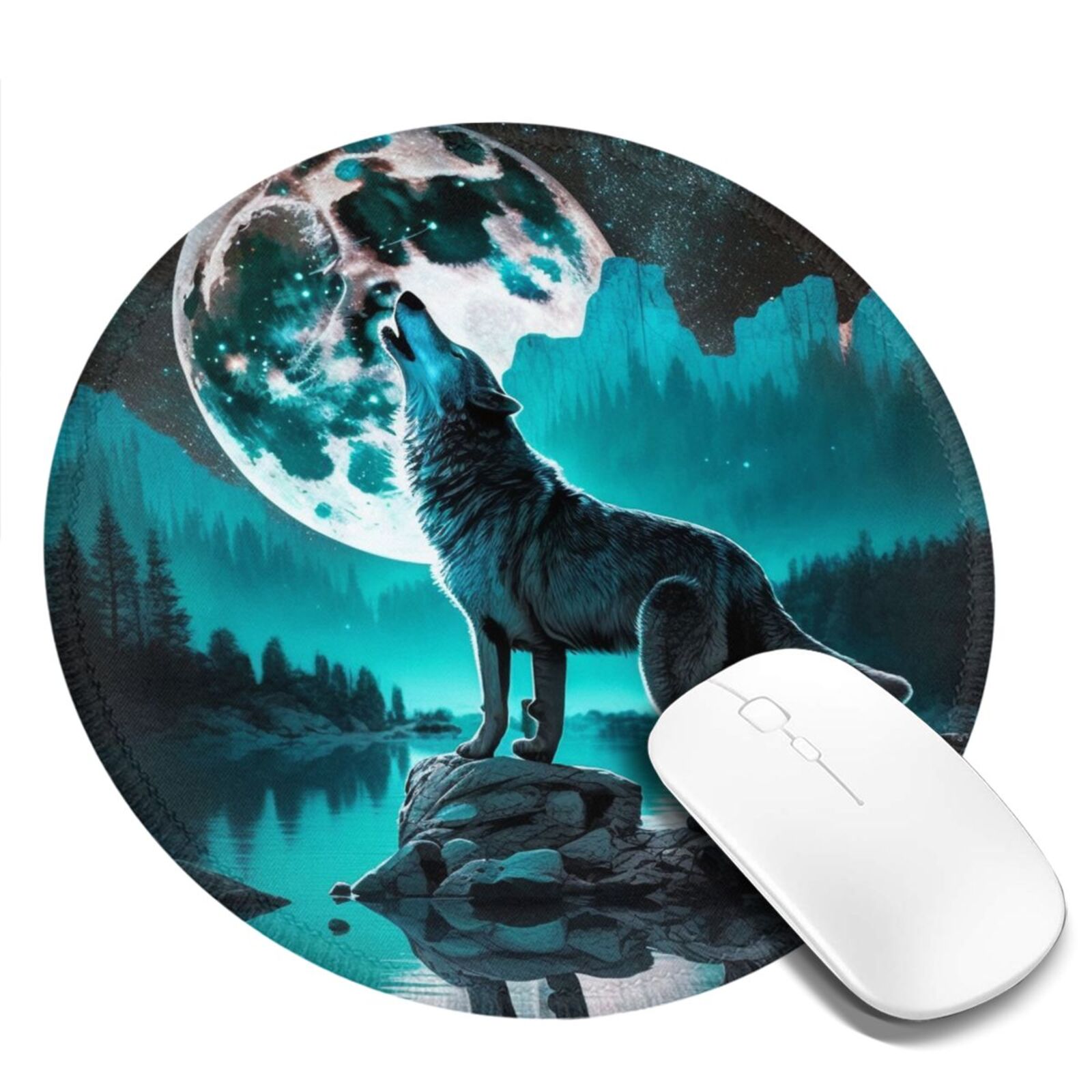 Mouse Pad Small Round Mousepad Non-Slip Rubber Base for Office Desk ...