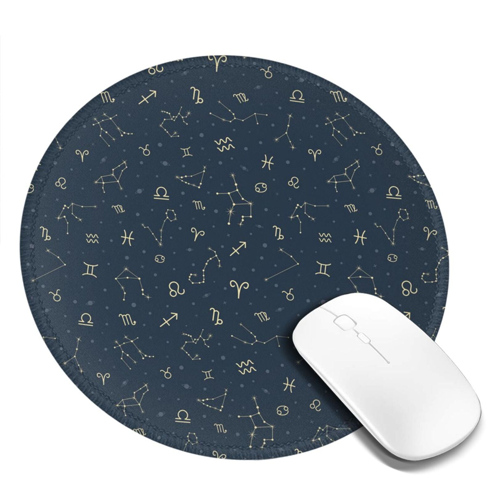 Mouse Pad Small Round Mousepad Non-Slip Rubber Base for Office Desk ...