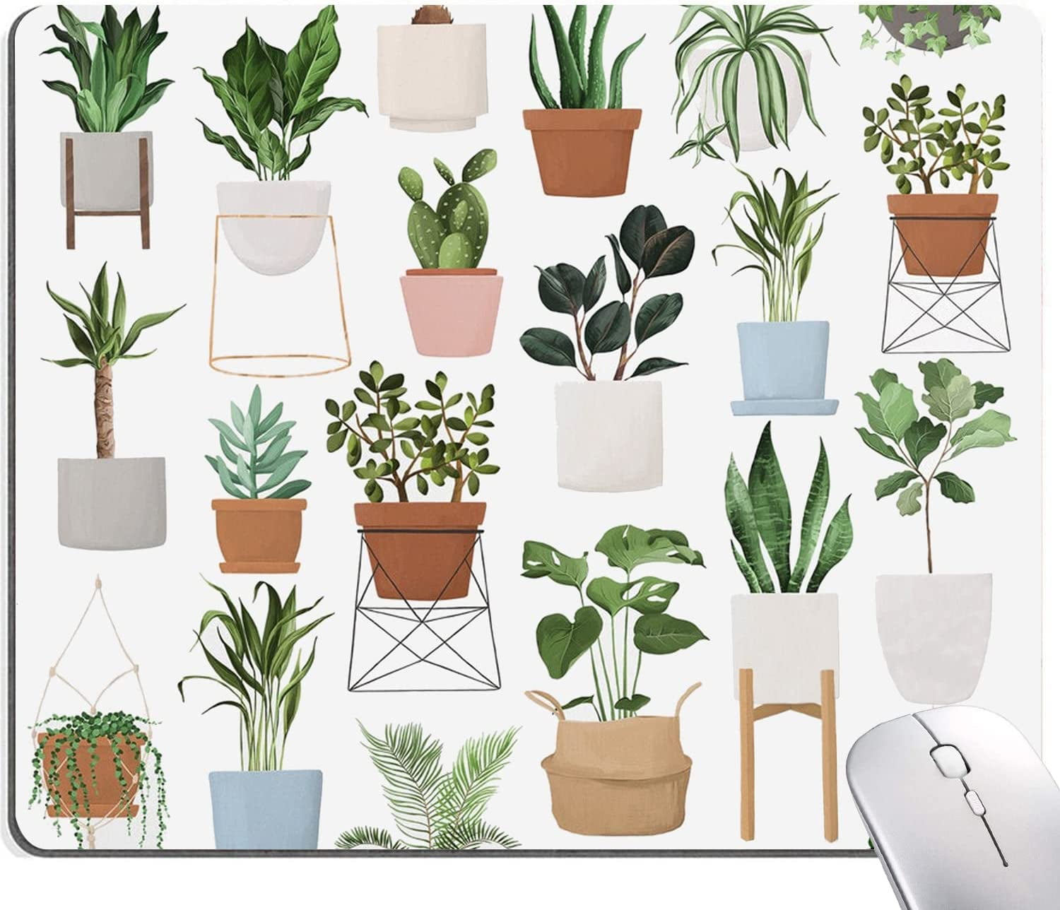 Mouse Pad, Square Personalized Computer Mouse Pads with House Plants ...