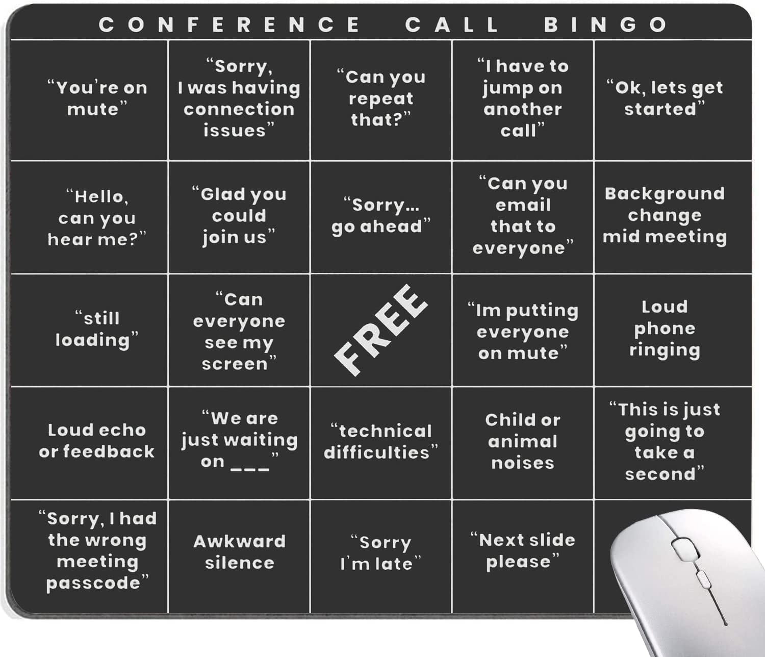 Mouse Pad, Square Personalized Computer Mouse Pads with Conference Call ...