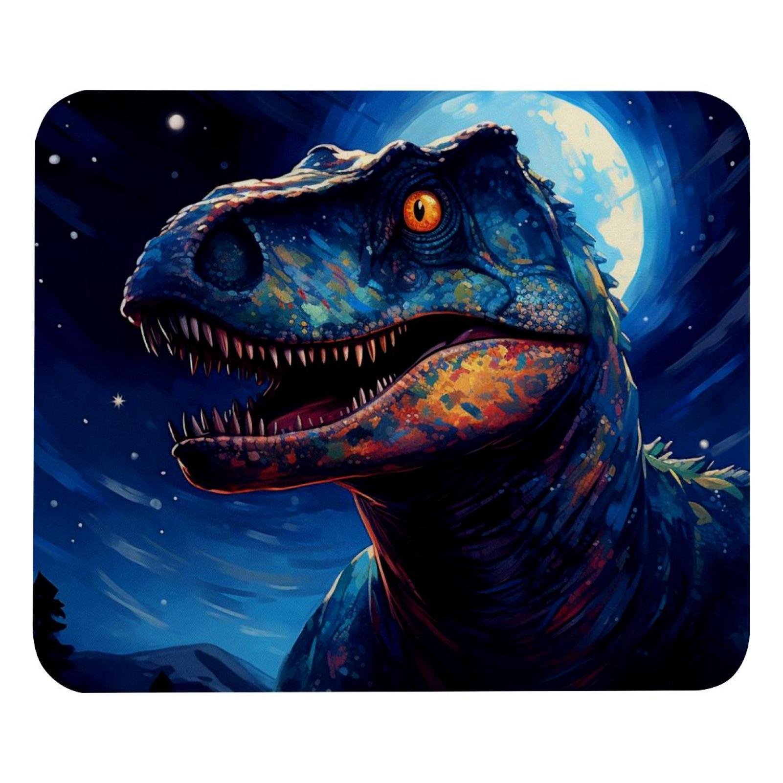Mouse Pad with Star Dinosaur Moon Blue - Computer Mouse Mat with Anti ...
