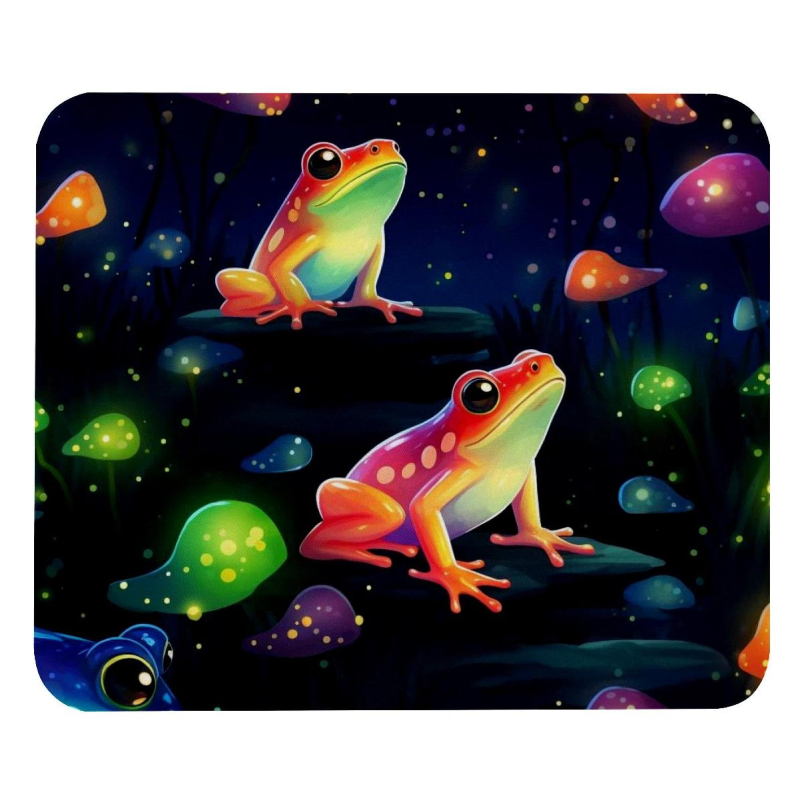 Mouse Pad with Starry Sky Pretty Frog - Computer Mouse Mat with Anti ...
