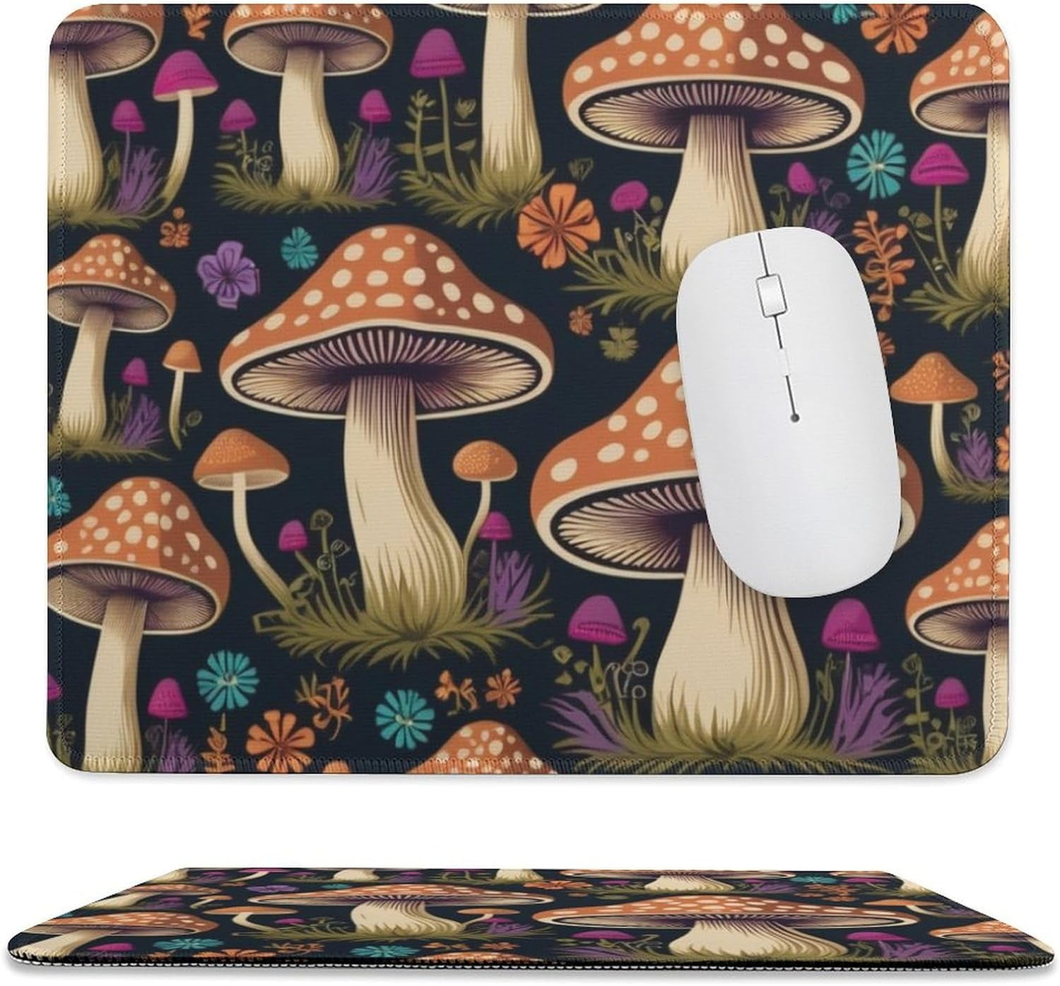 Mouse Pad with Stitched Edge,Hippie Mushroom Mouse Pad,Desktop Notebook ...