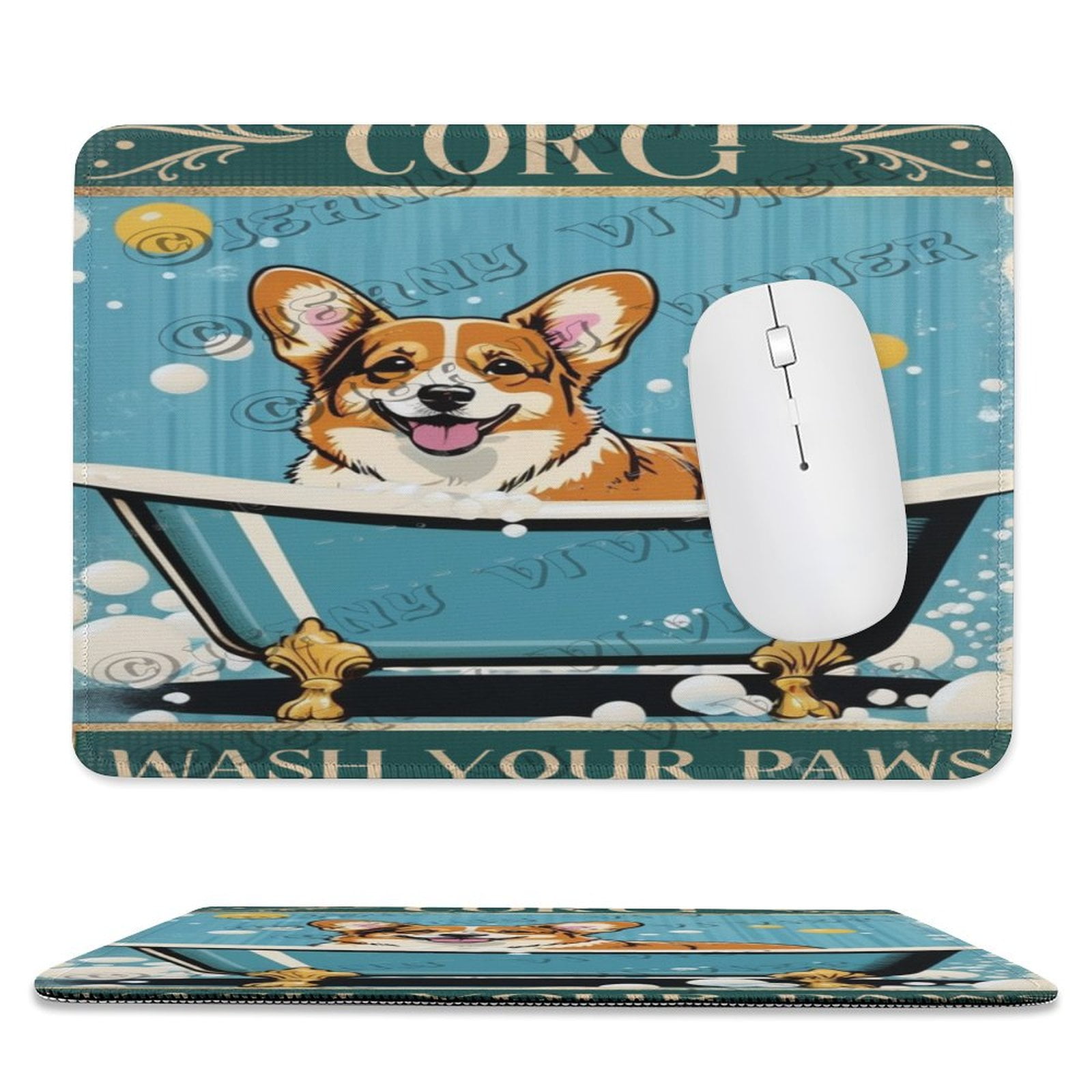 Mouse Pad with Stitched Edgs, Soft Cute Computer Mouse Mat with Non ...