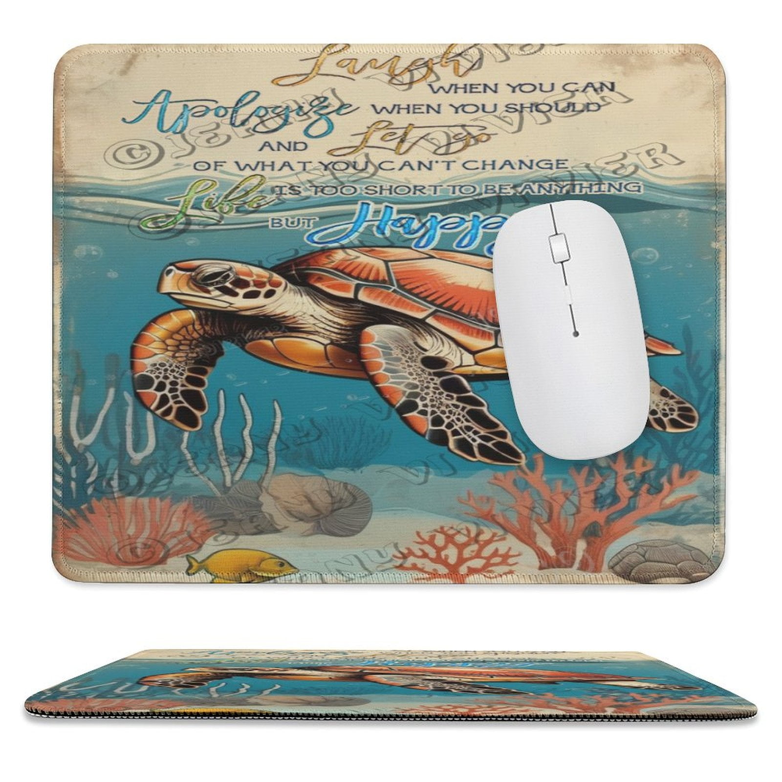 Mouse Pad with Stitched Edgs, Soft Cute Computer Mouse Mat with Non ...