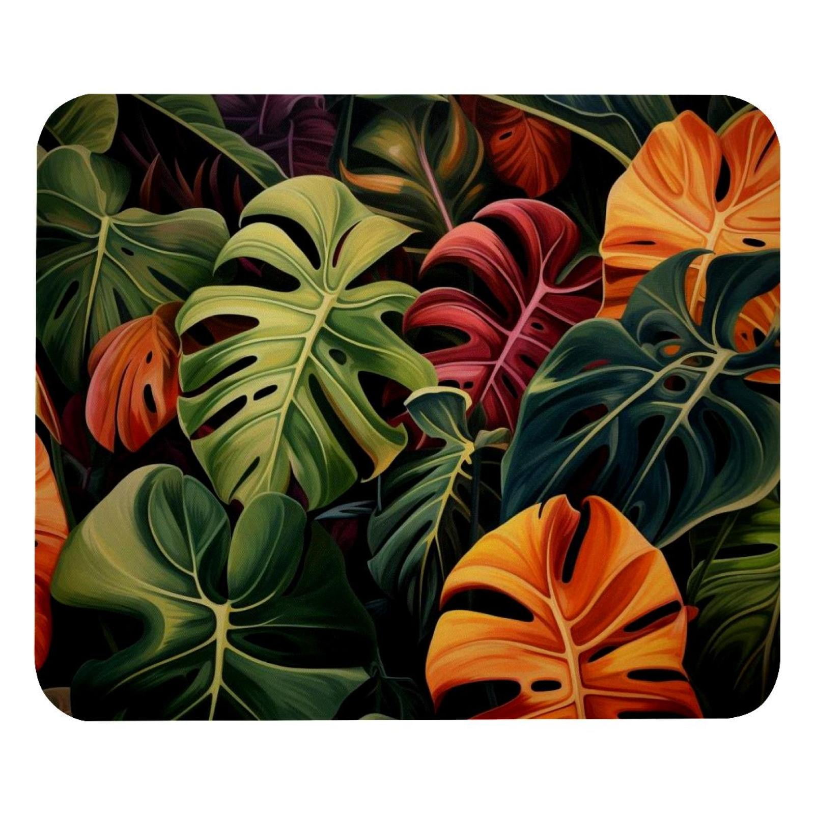Mouse Pad with Tropical Plants Green - Computer Mouse Mat with Anti ...