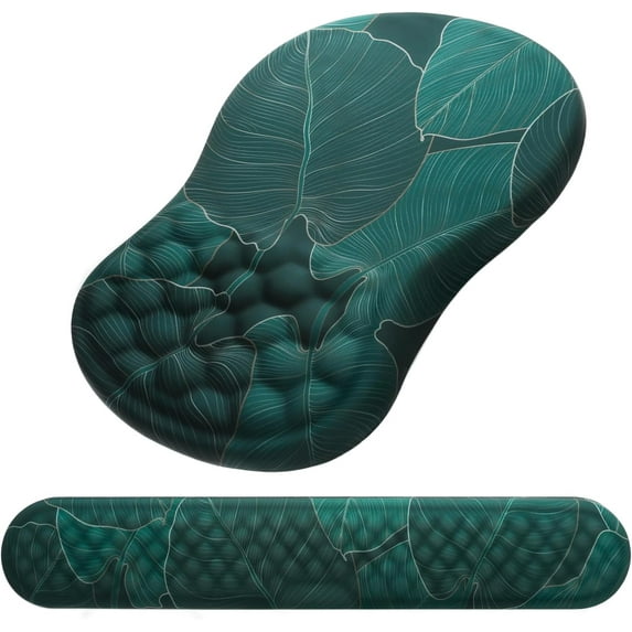 Mouse Pad Wrist Support, 2 in1 Keyboard Wrist Rest+ Ergonomic Mouse Pad ...