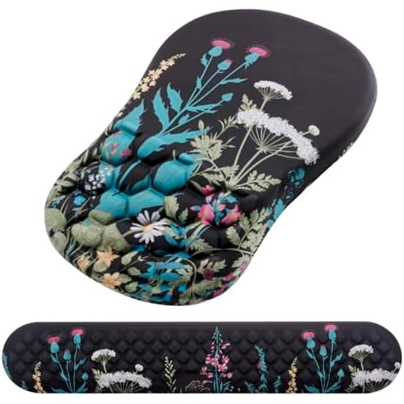 Mouse Pad Wrist Support, 2 in1 Keyboard Wrist Rest+ Ergonomic Mouse Pad ...