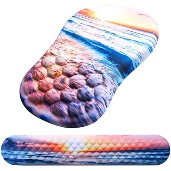 Mouse Pad Wrist Support, 2 in1 Keyboard Wrist Rest+ Ergonomic Mouse Pad ...