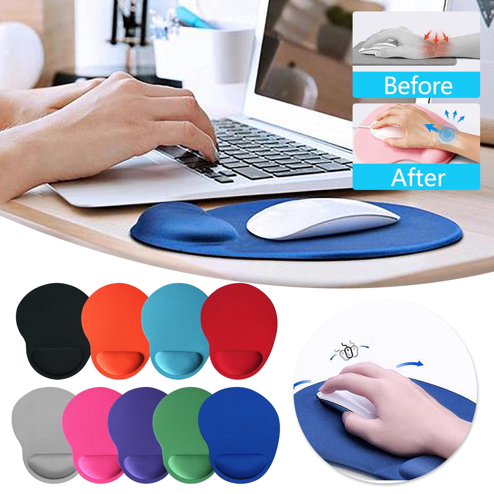 Mouse Pad with Wrist Support, Ergonomic Mouse Pad with Wrist Support ...