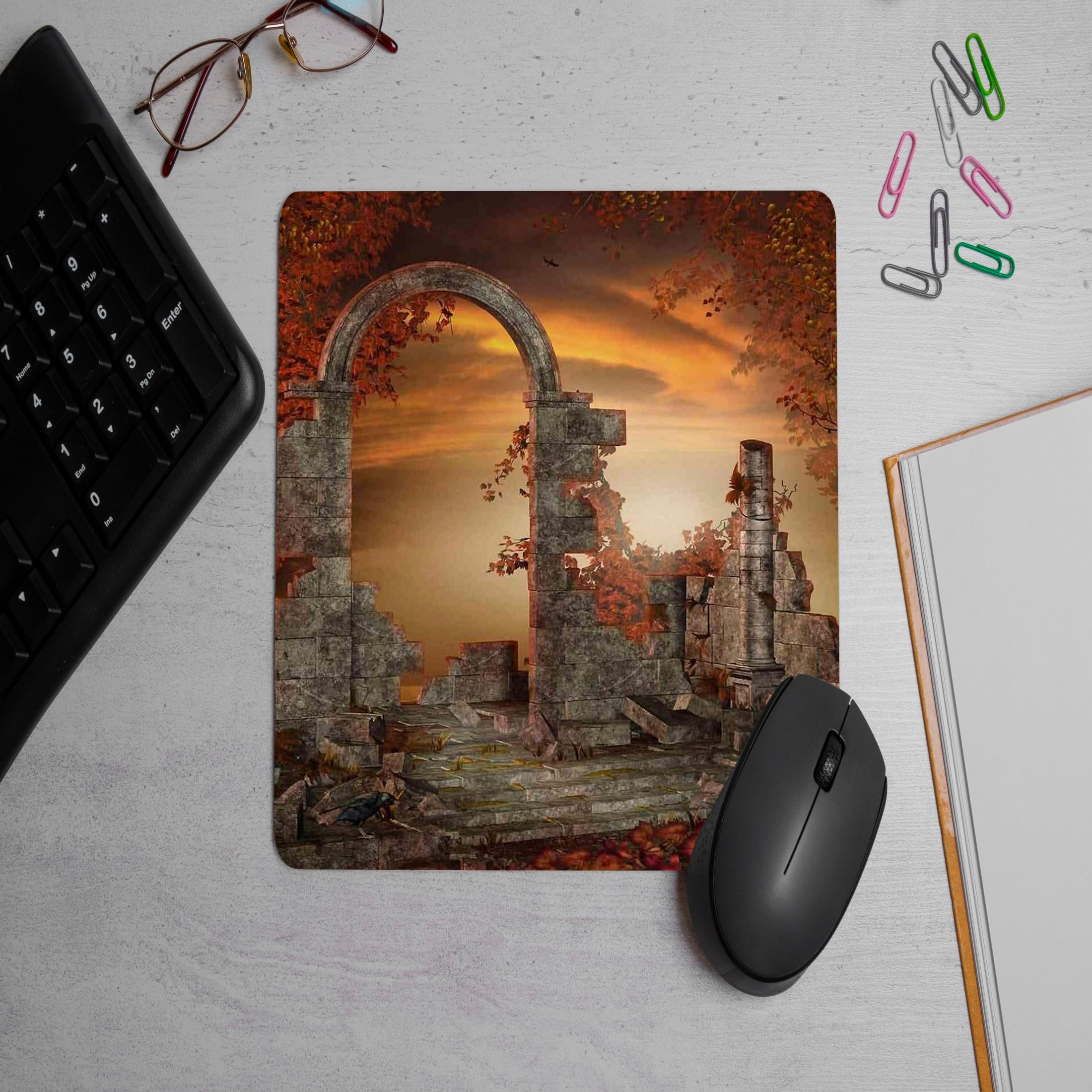 Mouse Pads Black Standard Mouse Pads, Office and Gaming,Stitched Edges ...
