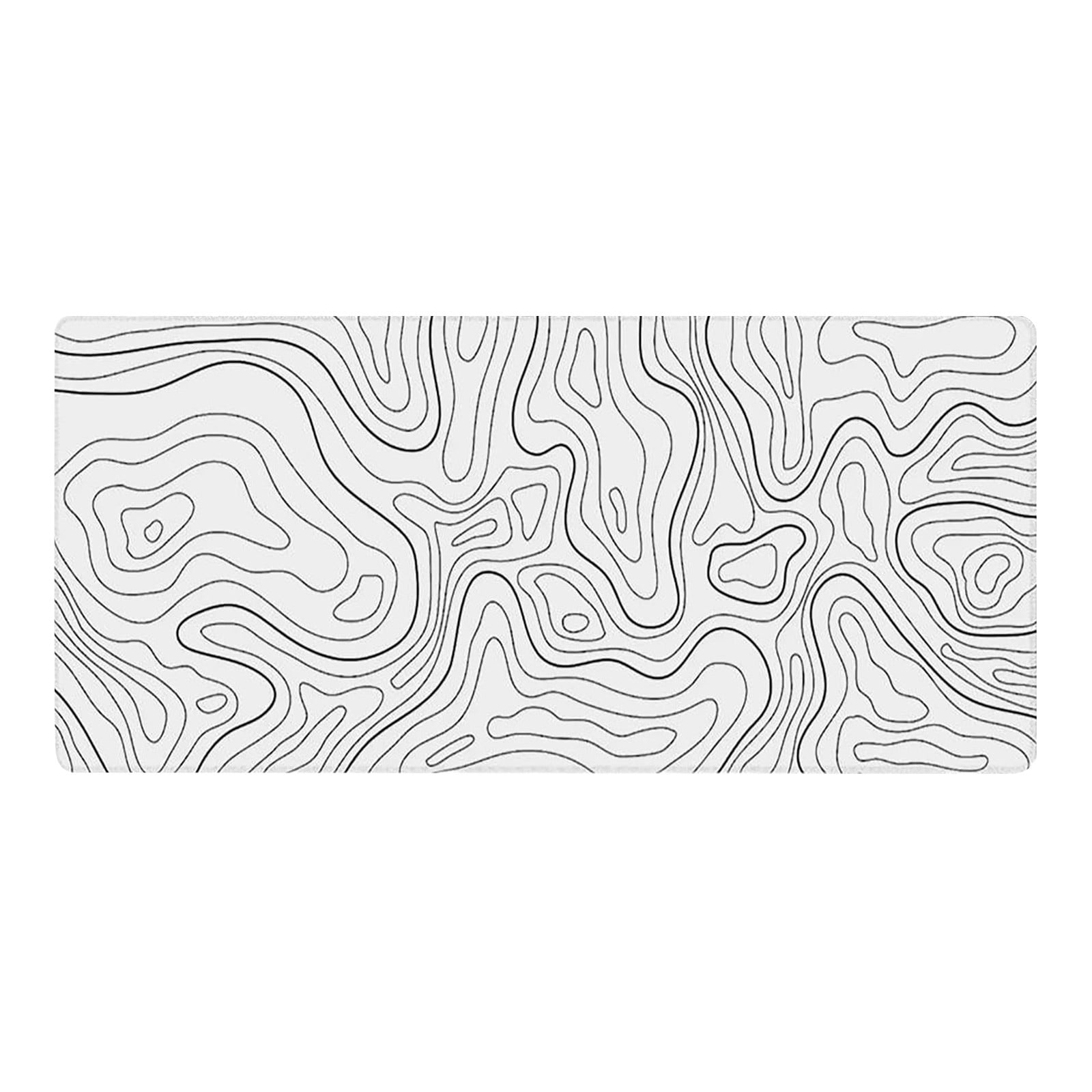 Mouse Pads Flash Deal Topographic White Gaming Pad With Perfect Glide ...