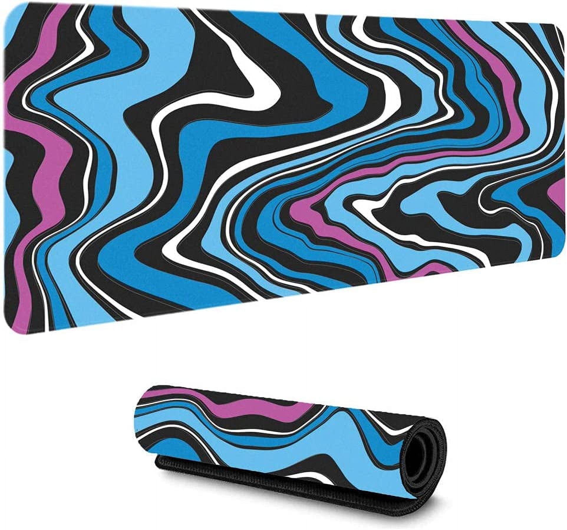 Mouse Pads Strata Liquid Gaming Keyboard Mouse Pad Blue White Black ...