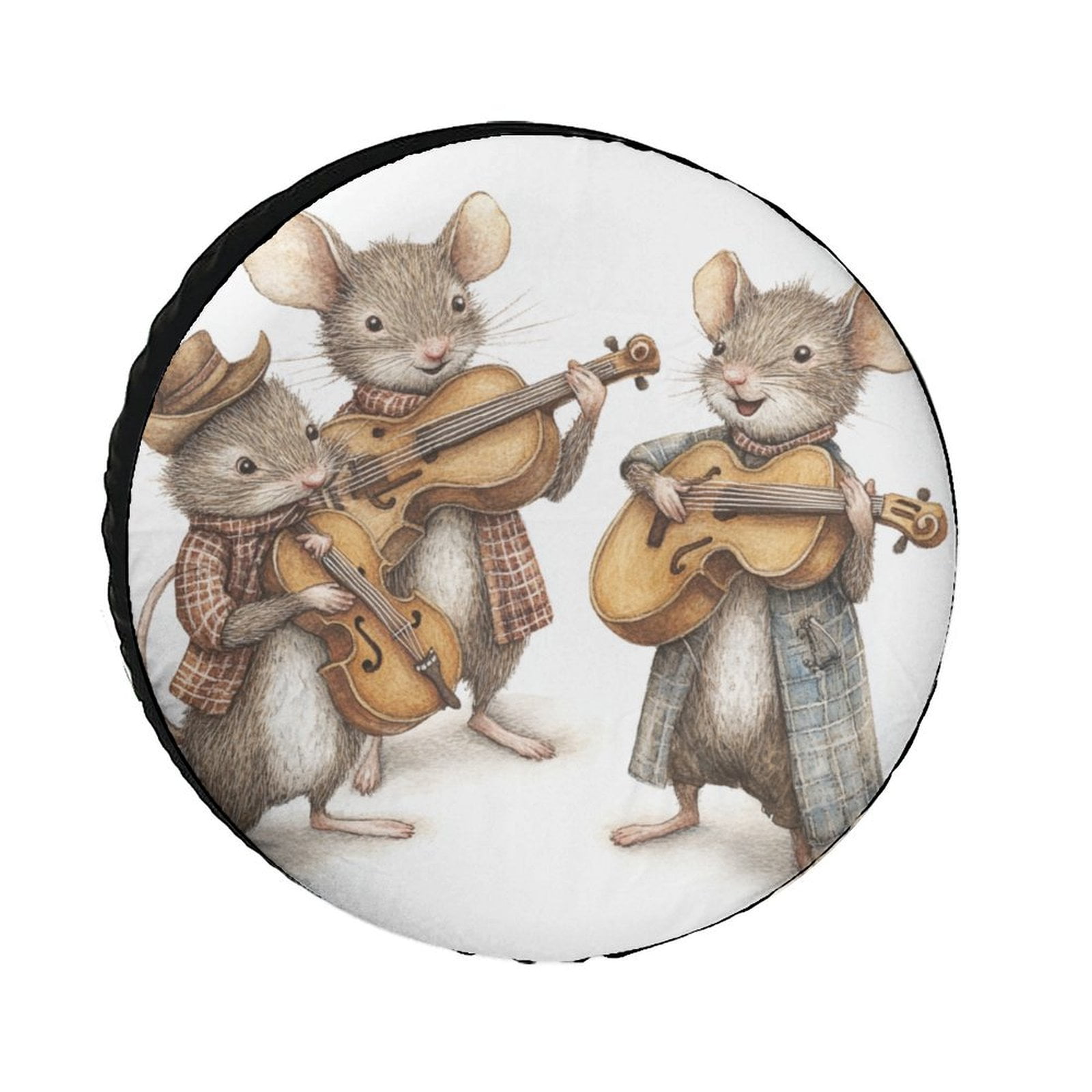 Mouse Playing Musical Instruments Heavy Duty Spare Tire Cover Mice ...