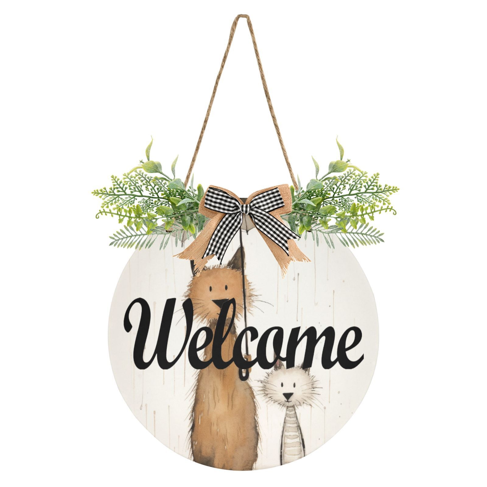 Mouse Rats Umbrella Rain Welcome Sign for Front Door Wreath Door Sign ...