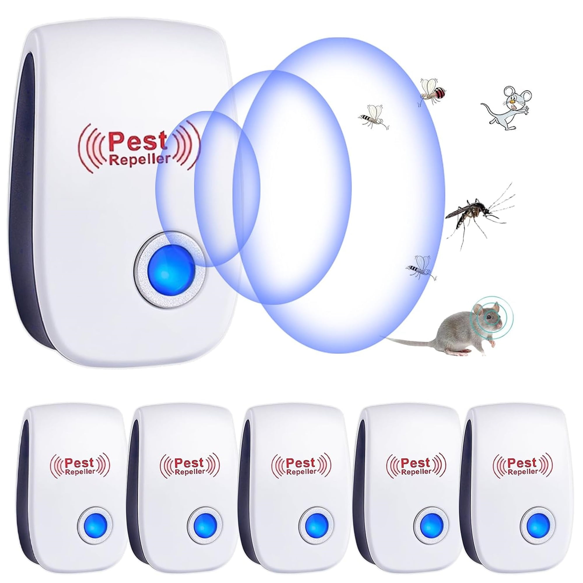 Mouse Repellent Electronic Plug in, 6Pcs Ultrasonic Pest Repeller ...