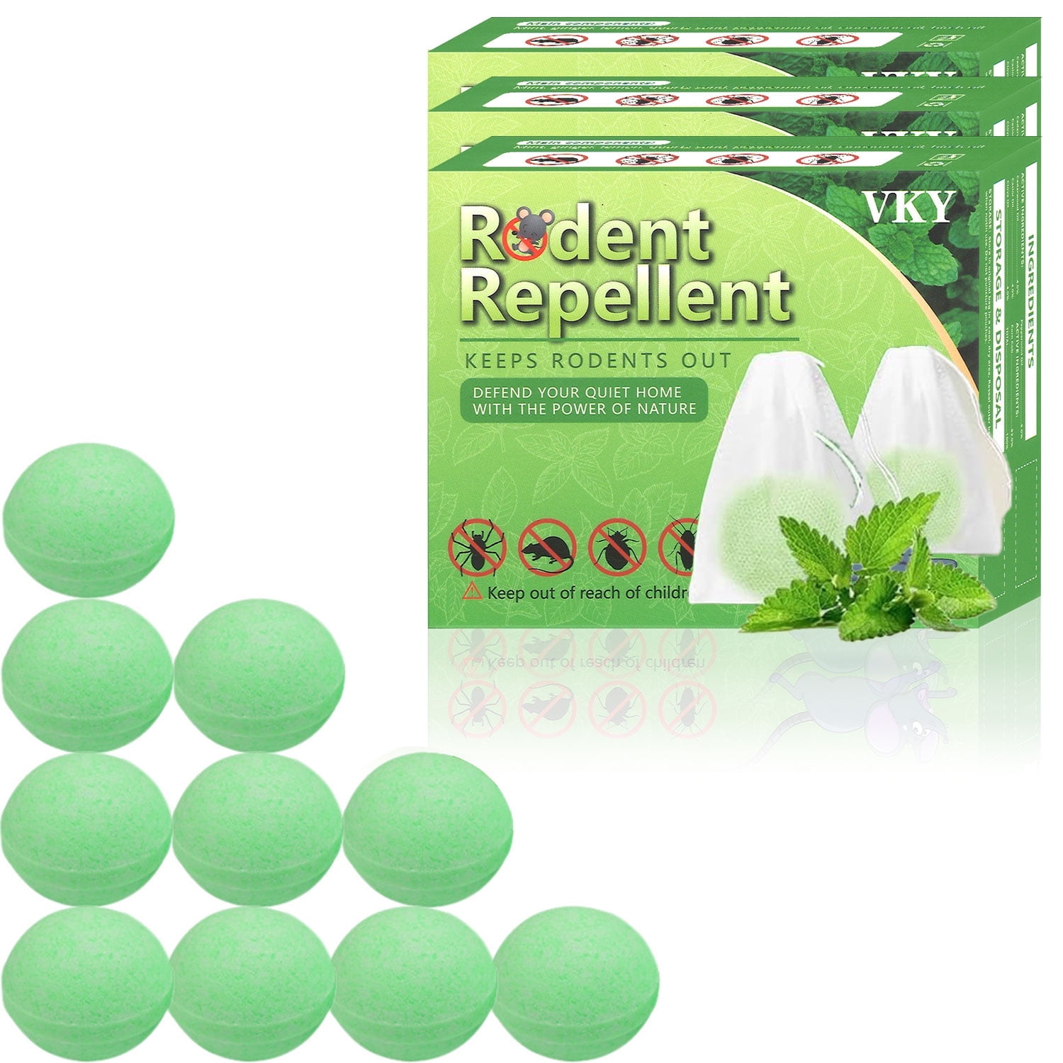 Mouse Repellent Get Rid of Mice Permanently 30 Packs Of Rat Balls ...