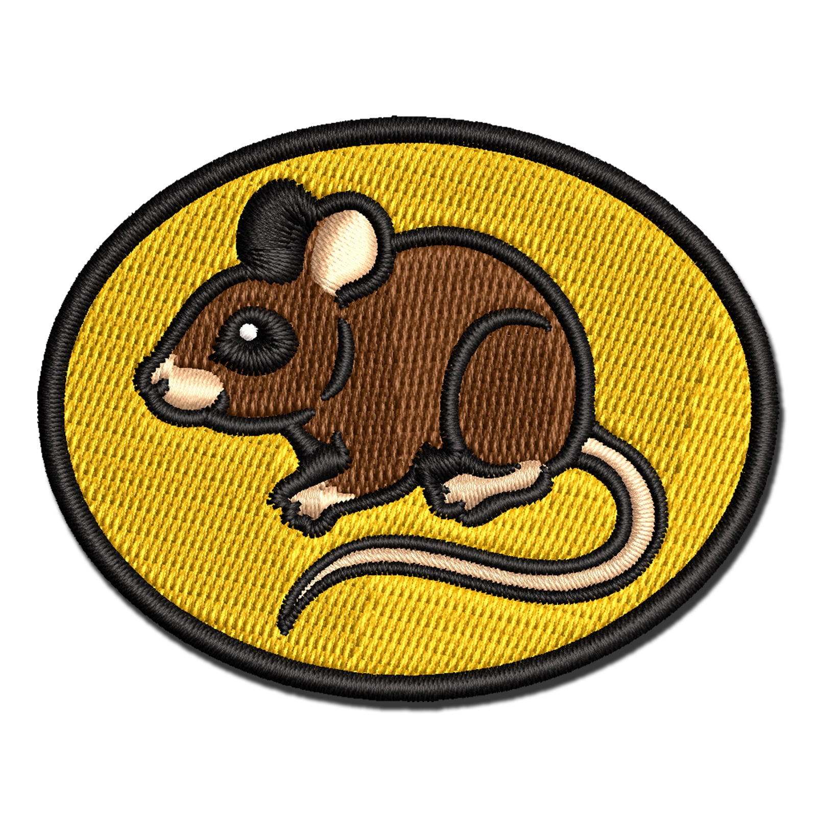 Mouse Rodent Applique Multi-Color Embroidered Hook & Loop Patch - 2.0 ...