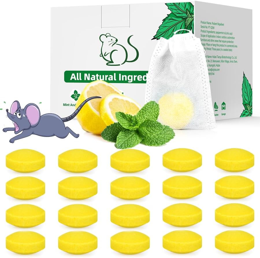 Mouse Rodent Repellent, 24 Pack Peppermint Oil for Mice, Mouse, Rats ...