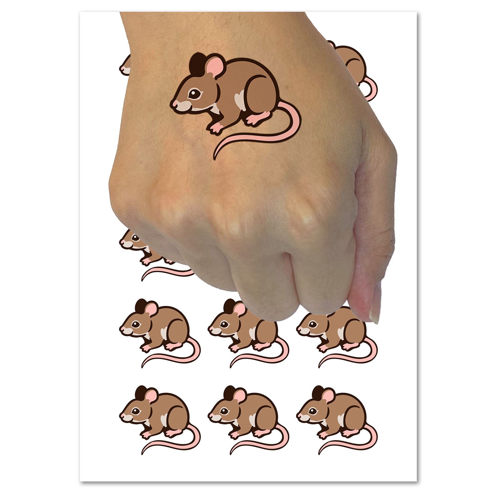 Mouse Rodent Water Resistant Temporary Tattoo Set Fake Body Art ...