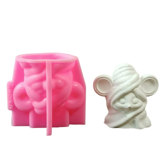 Mouse Shape Silicone Candle Molds for Epoxy Resin Candle Soap Chocolate ...