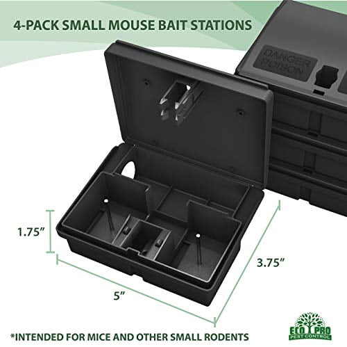 Mouse Station | 4-Pack Indoor & Outdoor Mouse Stations | (Not Included ...