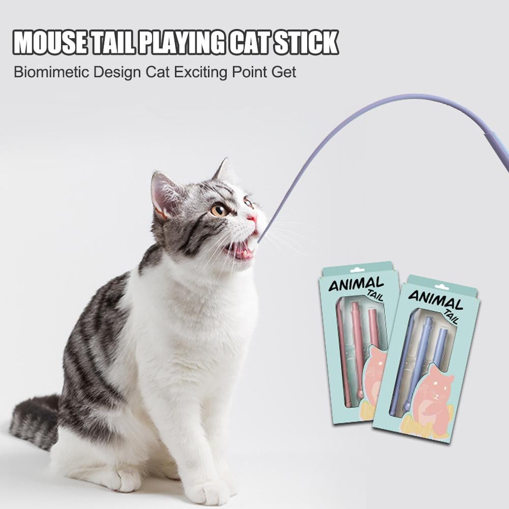 Mouse Tail Teasing Cat Stick Cat Toy Silicone - Walmart.com