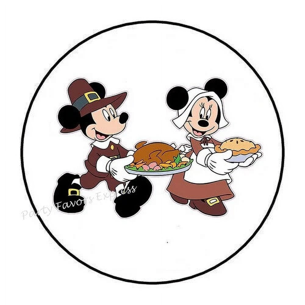 Mouse Thanksgiving Pilgrims Stickers Party Favors Phone Decal Water ...
